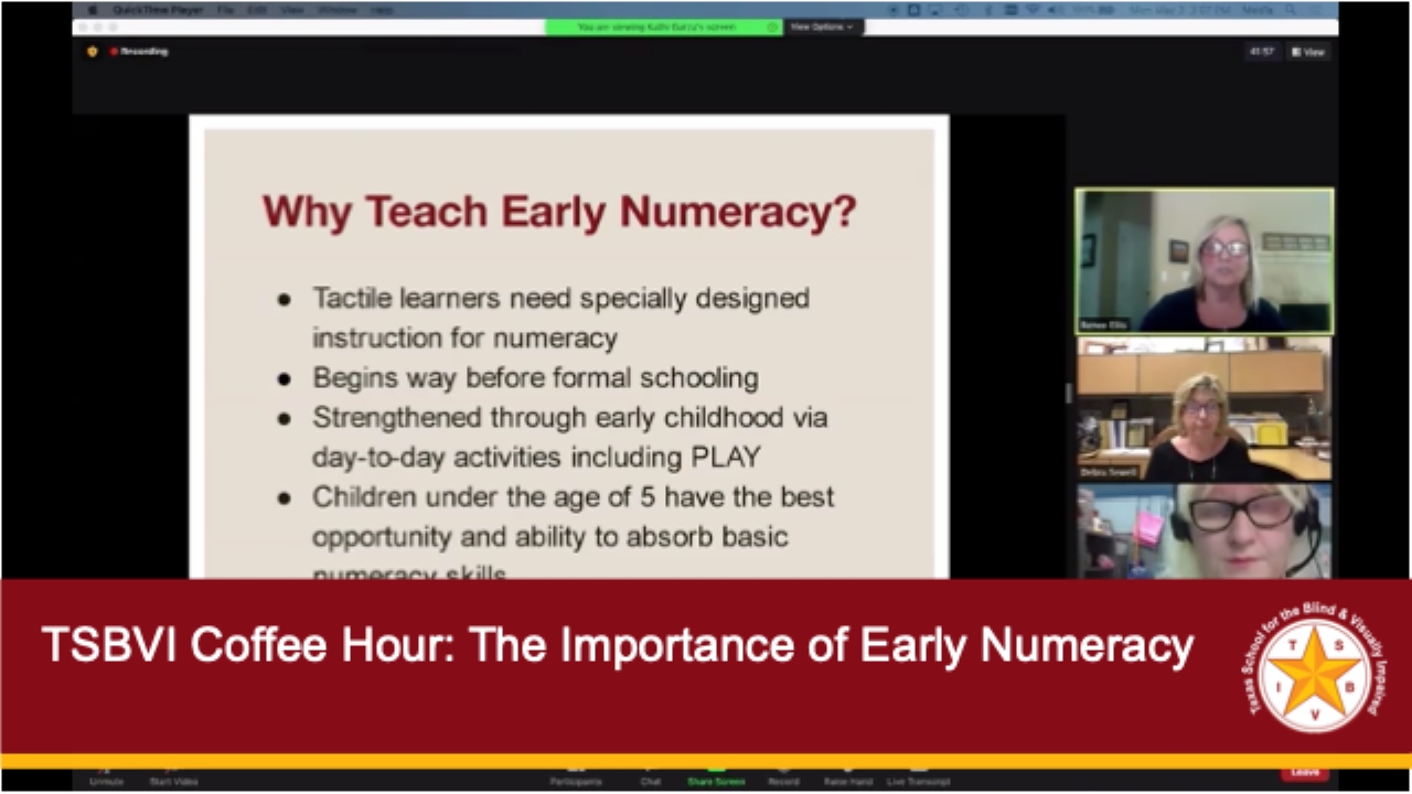 - TSBVI Coffee Hour: The Importance of Early Numeracy